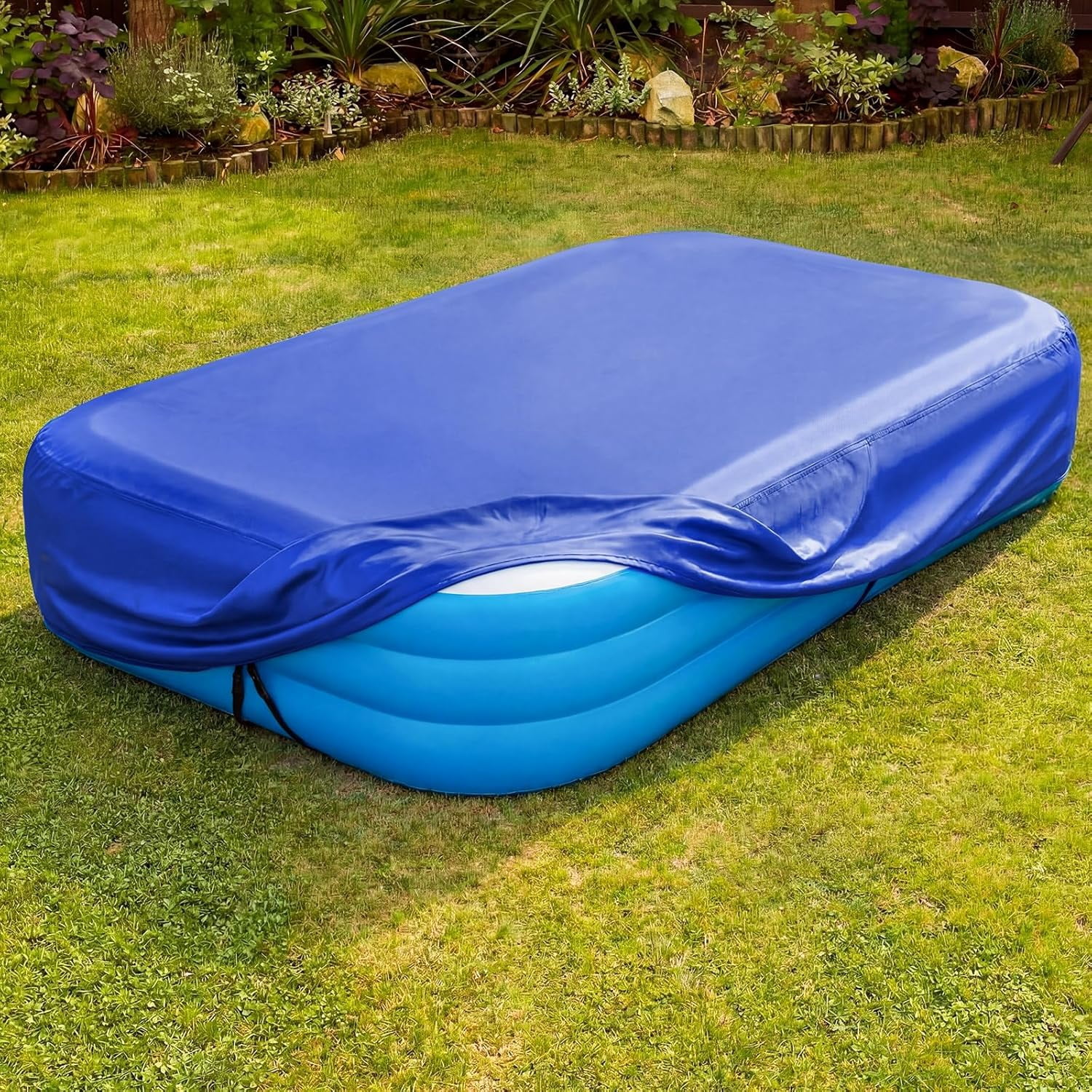 Rectangular Pool Cover for Inflatable Pool, Waterproof Dust Cover with ...