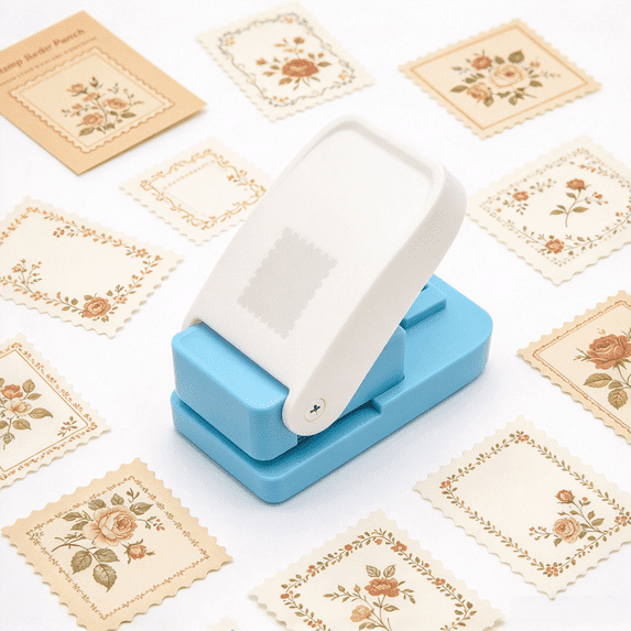 Rectangular Postage Stamp Punch 1 x 0.8 Inch, Stamp Cutter for Paper ...