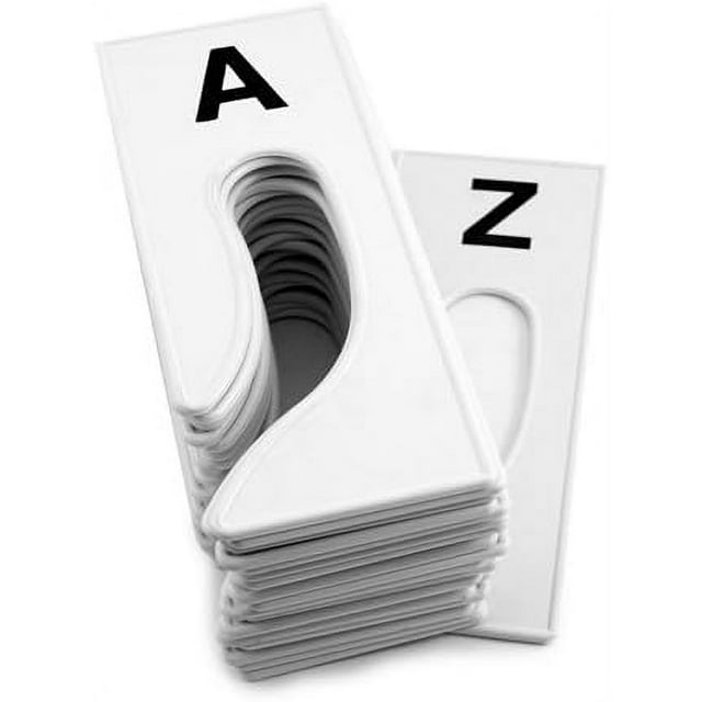 Rectangular Rack Dividers Alphabet Letters A-Z (26) - Walmart Business ...