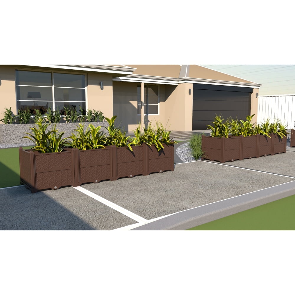 Rectangular Raised Garden Bed Kit Indoor Outdoor Plastic Planter Grow ...