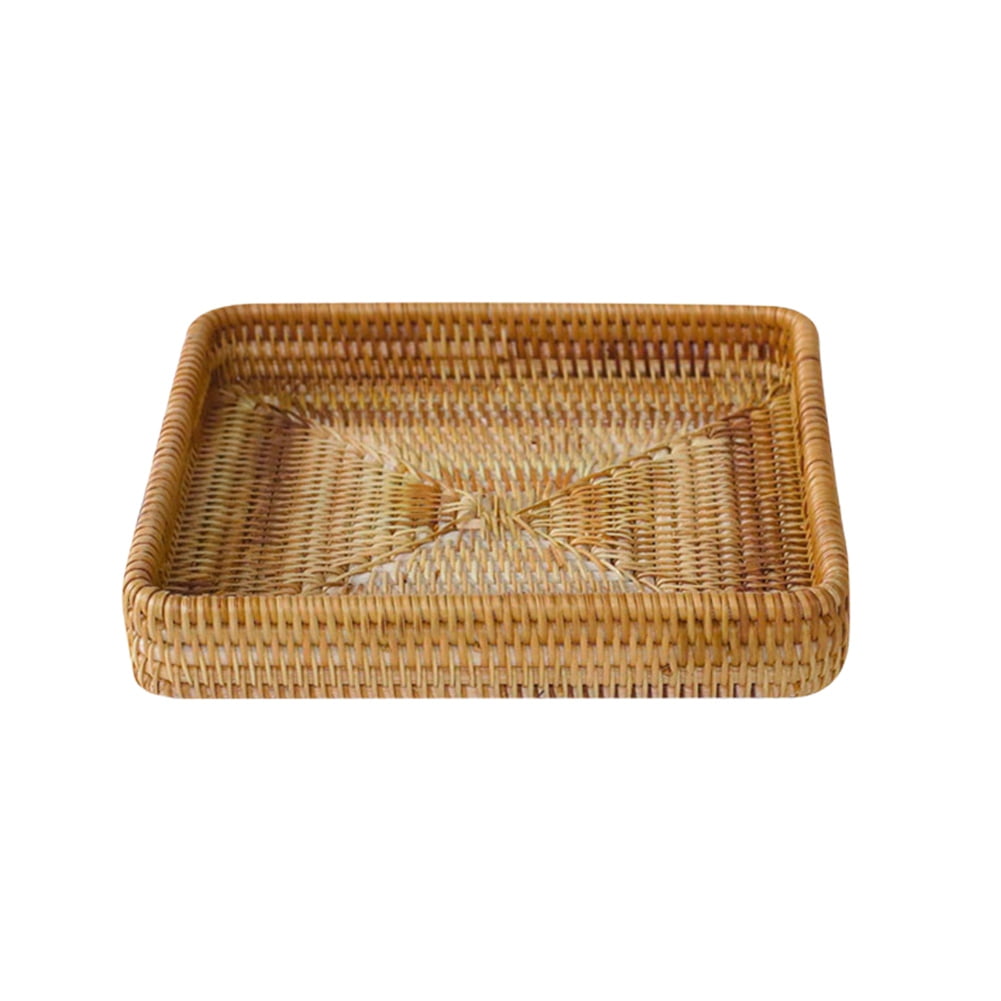 Rectangular Rattan Storage Baskets Natural Rattan Fruit Storage Baskets ...