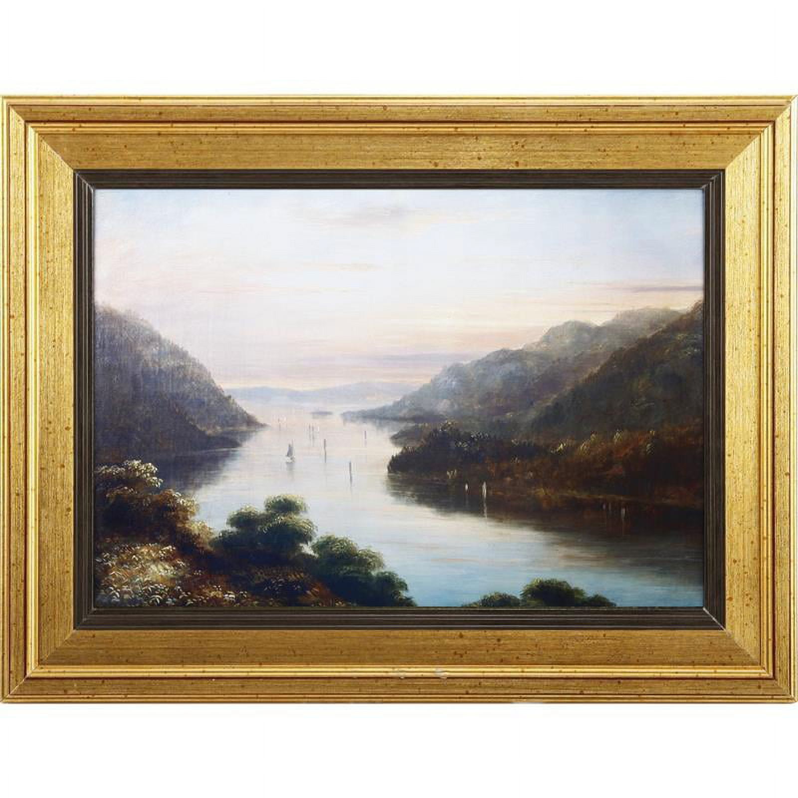 Rectangular River Wall Art With Wooden Frame in Multicolor - Walmart.com