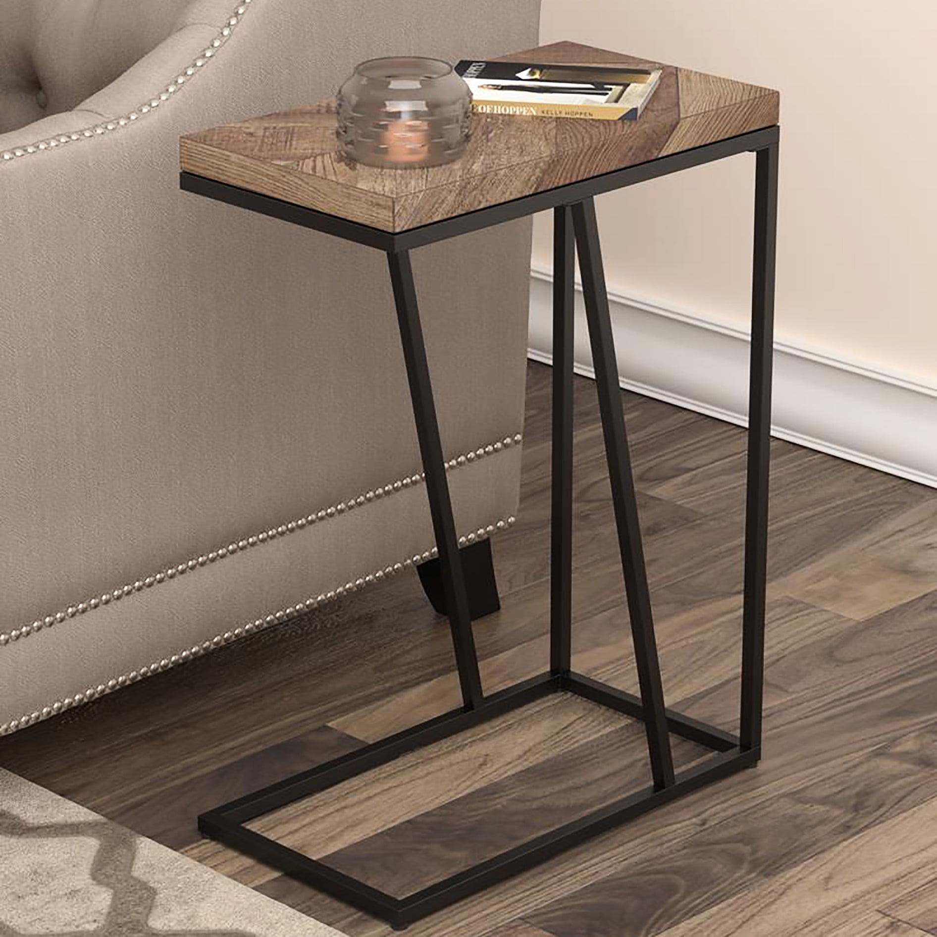 Rectangular Rustic Terrace Console - Metal Frame And Modern Picnic ...