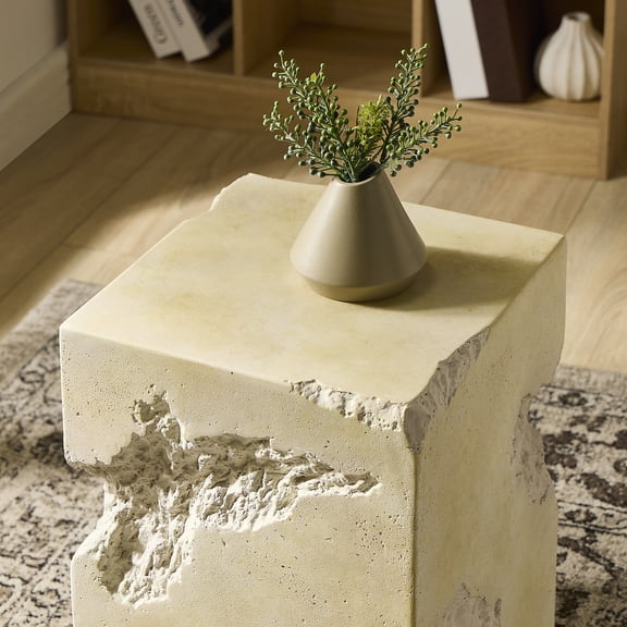Travertine Pedestal Table