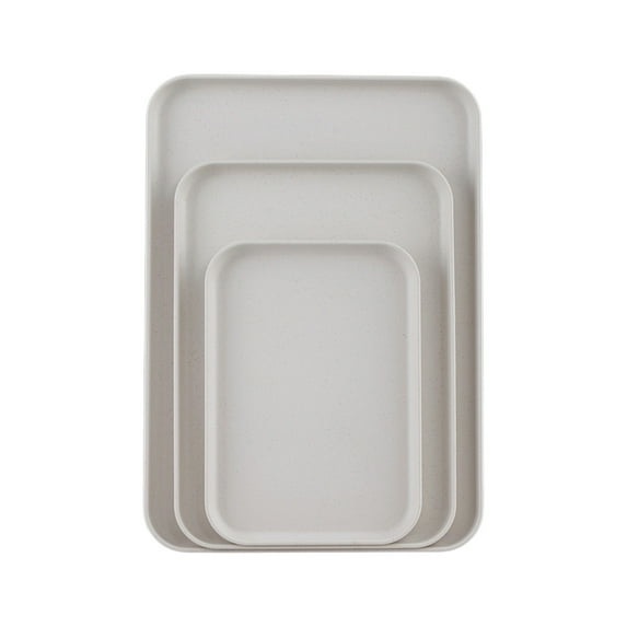 Rectangular Serving Tray Set of 3 Large Medium Small Plastic Platters ...
