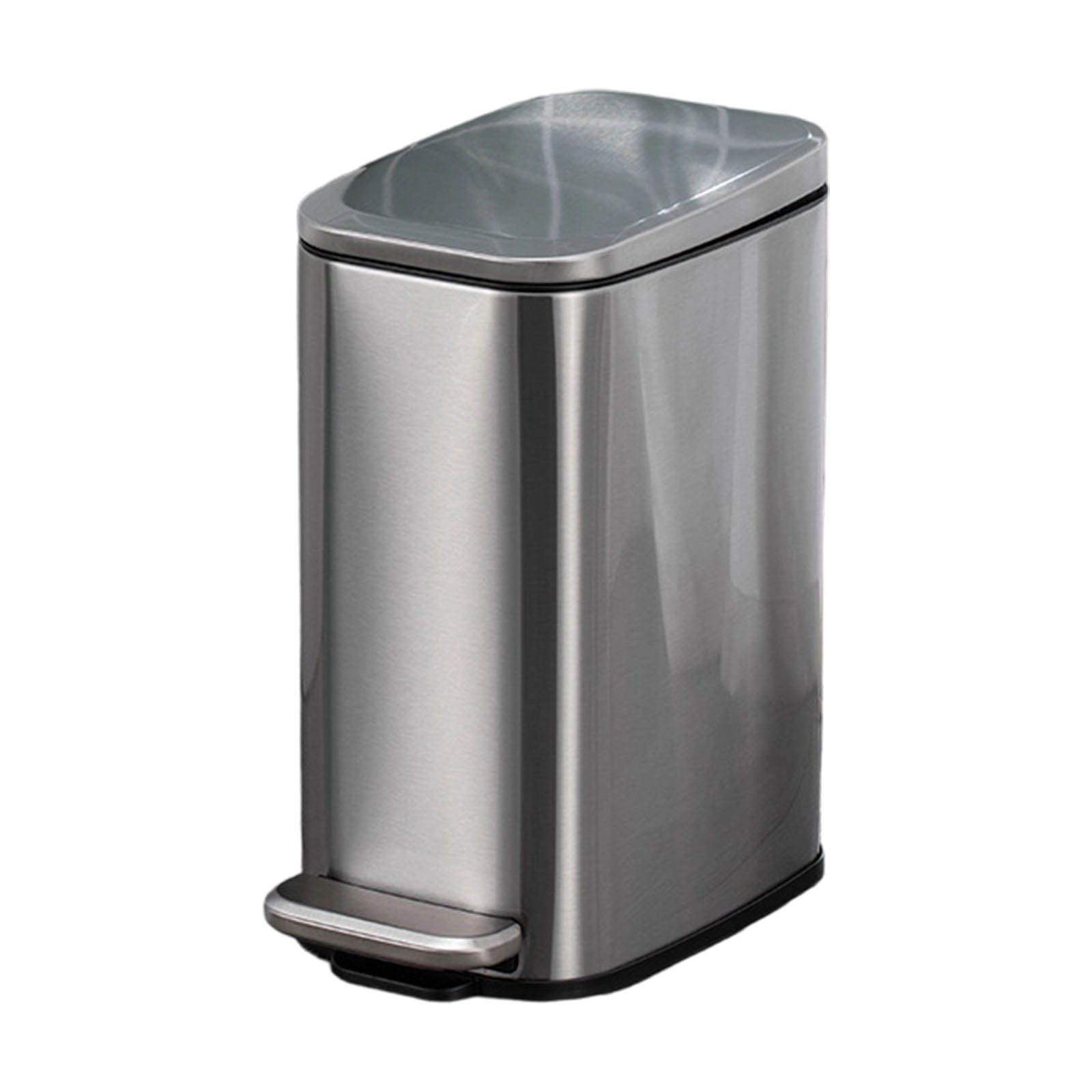 Rectangular Shape Bathroom Trash Can 6L Capacity Fixed Cover Waste Bin ...