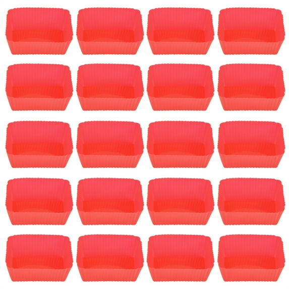 Rectangular Silicone Cupcake Liners Baking Cups Mould Kitchen Craft ...