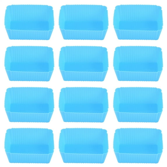 Rectangular Silicone Cupcake Liners Baking Cups Mould Kitchen Craft ...