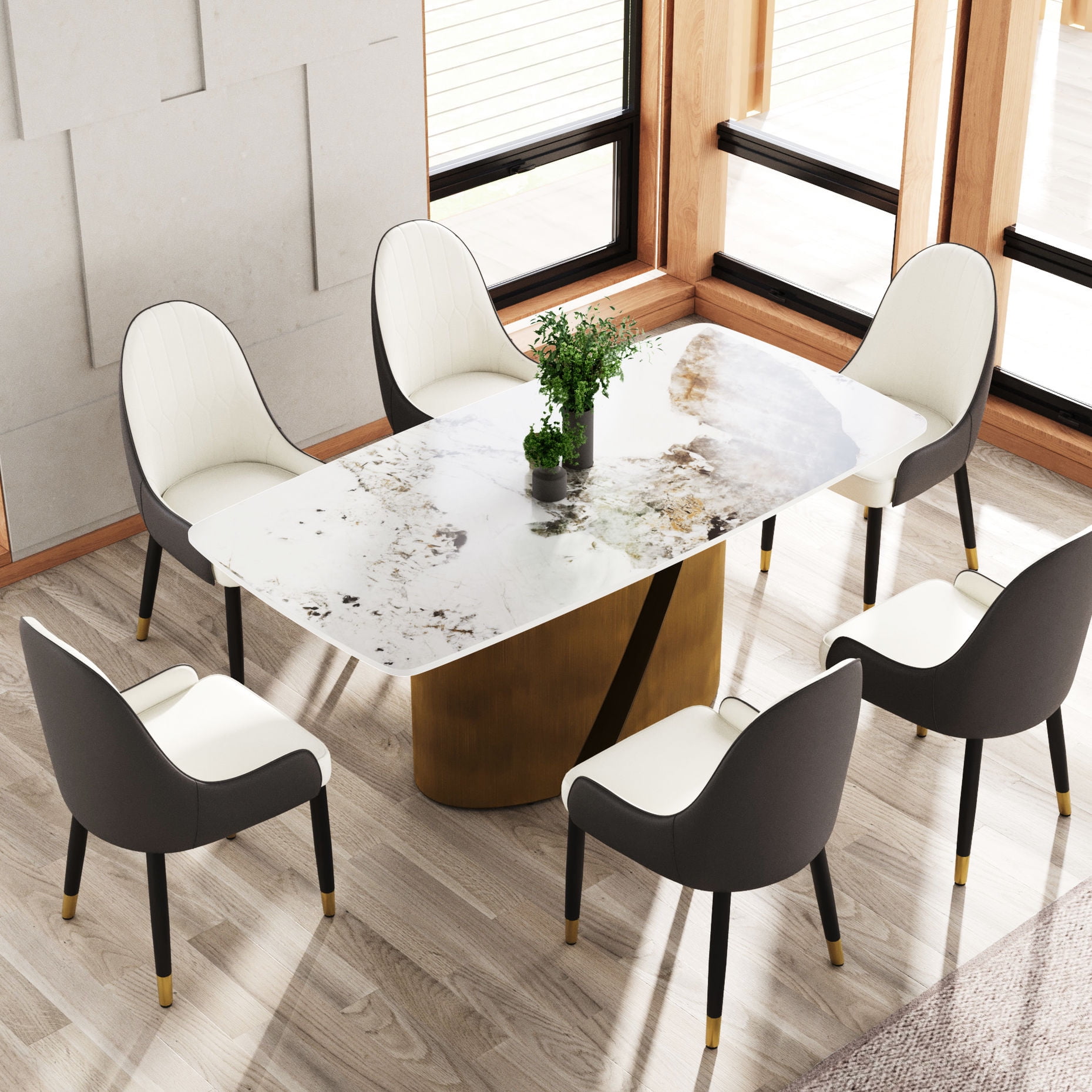 Rectangular Sintered Stone Dining Table | Ideal for 6 - 8 People's ...