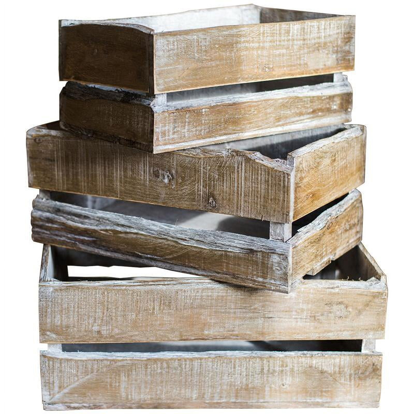 Rectangular Solid Wood Crates - Walmart.com