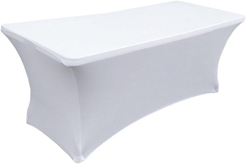 Rectangular Spandex Table-Cloth Cover (White, 6-Feet) - Walmart.com
