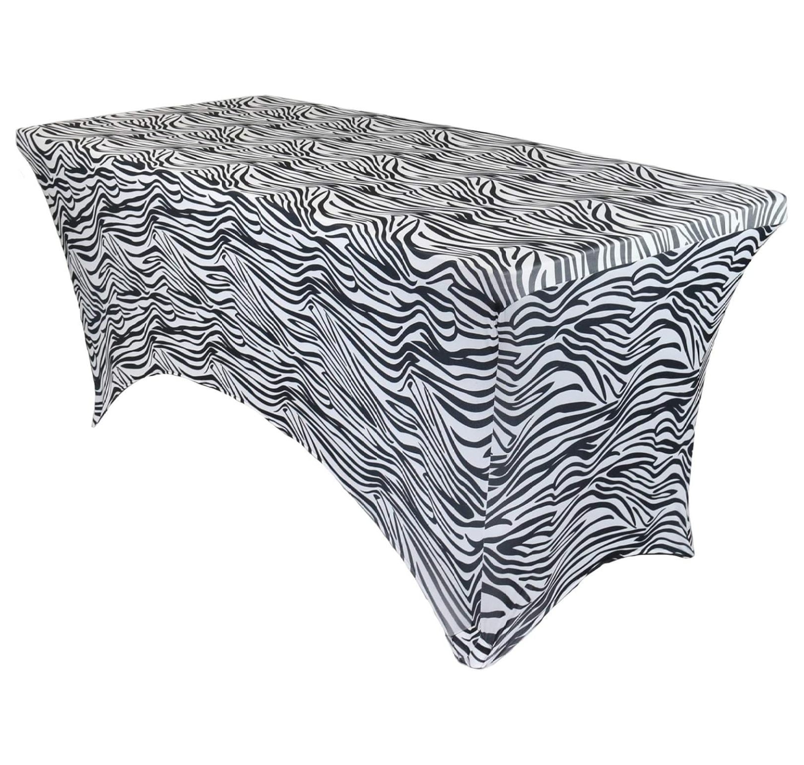Rectangular Spandex Table Covers 6ft Fitted Tablecloth Wedding Event ...