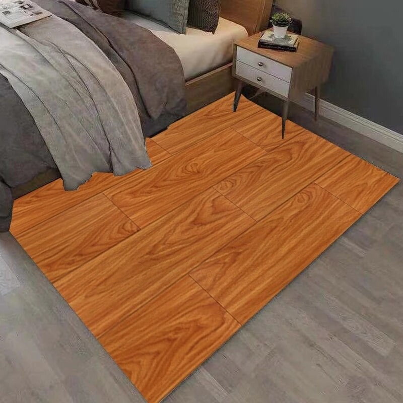 Rectangular Staggered 3d Planks Carpet Geometric Wood Grain Mats ...