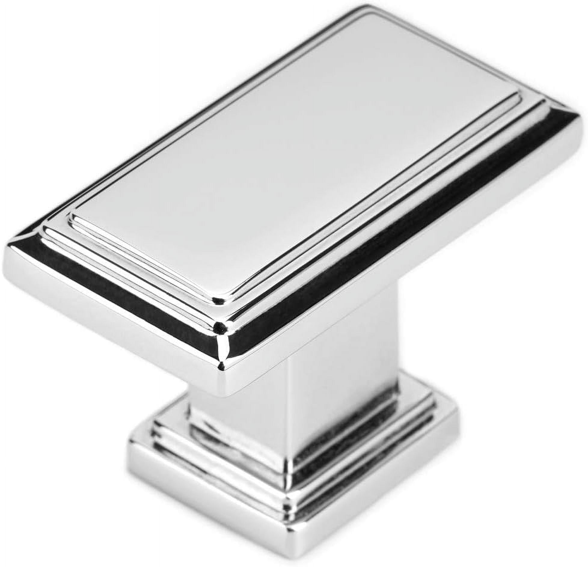 Rectangular Stepped Cabinet Knob - Chrome Pull Handle - Walmart.com