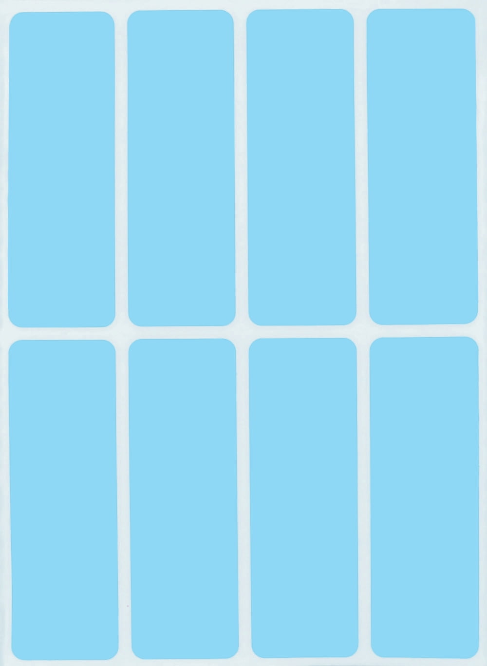Rectangular Sticker Labels 3x1 inch (75mm x 25mm) Light Blue Labeling ...