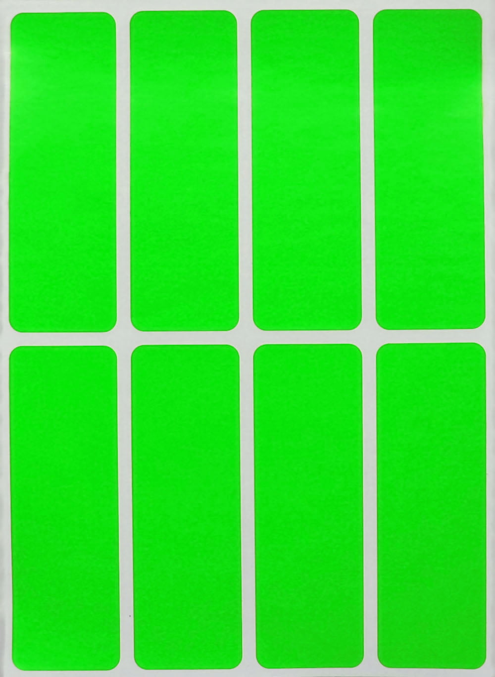 Rectangular Sticker Labels 3x1 inch (75mm x 25mm) Neon Green Labeling ...