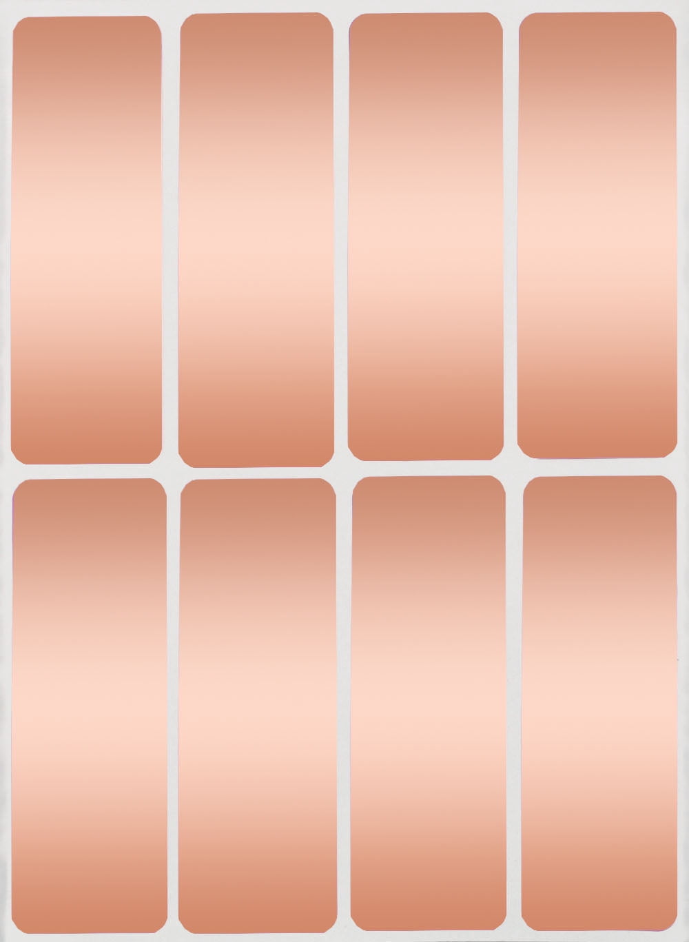Rectangular Sticker Labels 3x1 inch (75mm x 25mm) Rose Gold Labeling ...