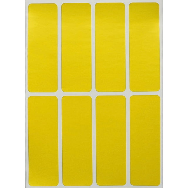 Rectangular Sticker Labels 3x1 inch (75mm x 25mm) Yellow Labeling ...