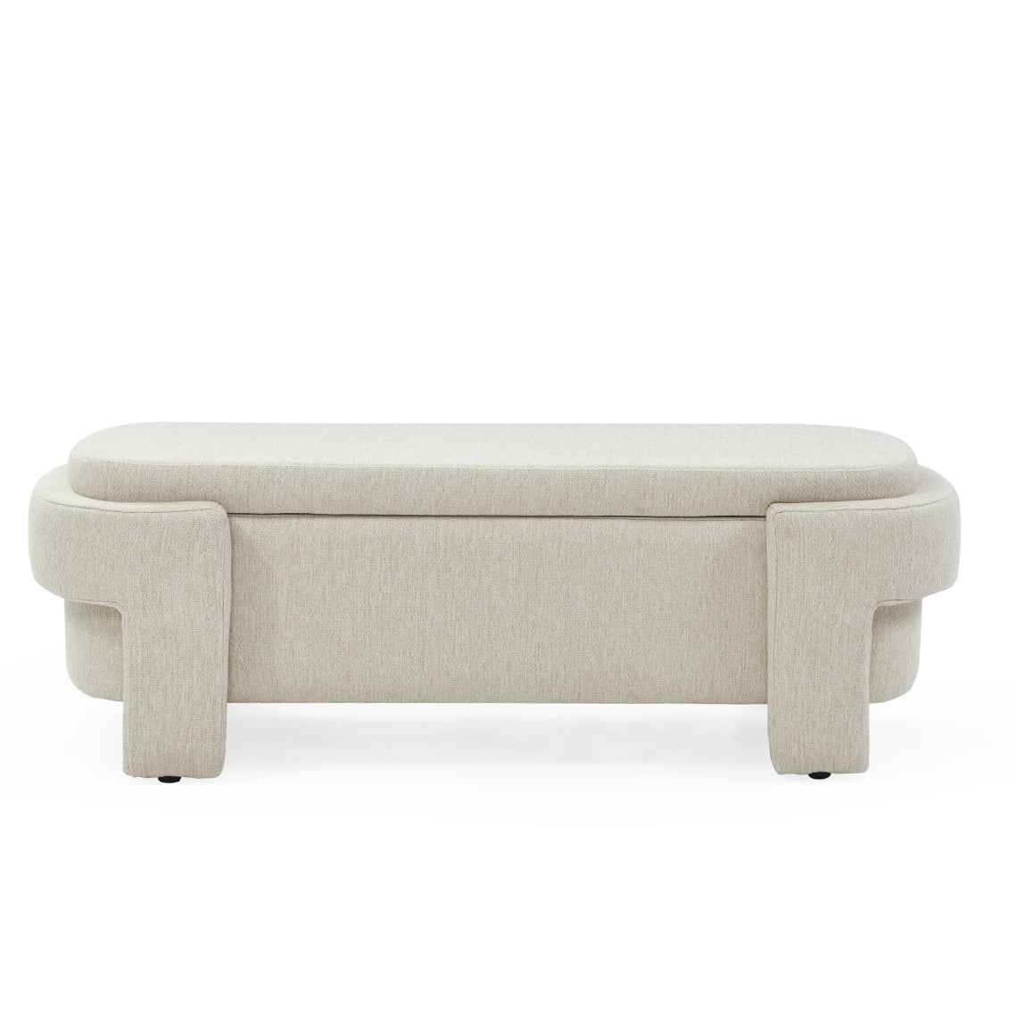 Rectangular Storage Bench, Linen Fabric Upholstered Flip-top Bench for ...