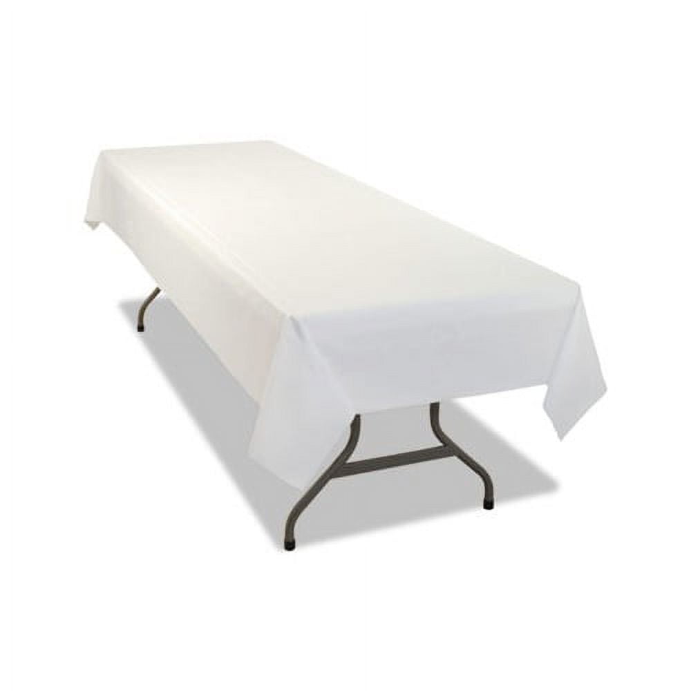 Rectangular Table Cover Heavyweight Plastic, 54 x 108, White, 24 Each ...