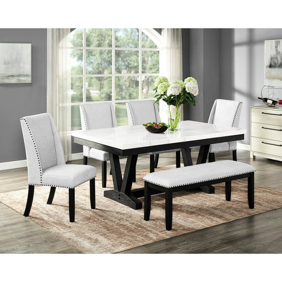Rectangular Table + Wing Back Chairs - Daily Meals + Cozy and Inviting Space - Walmart.com