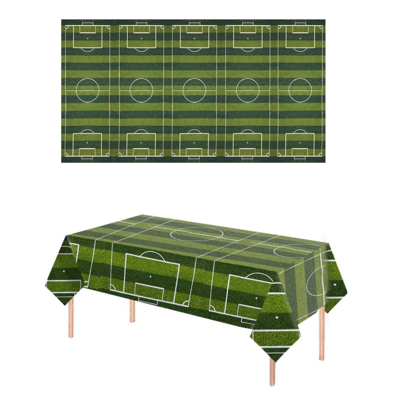 Rectangular Tablecloth with Soccer Ball Print for Sports Themed Events ...