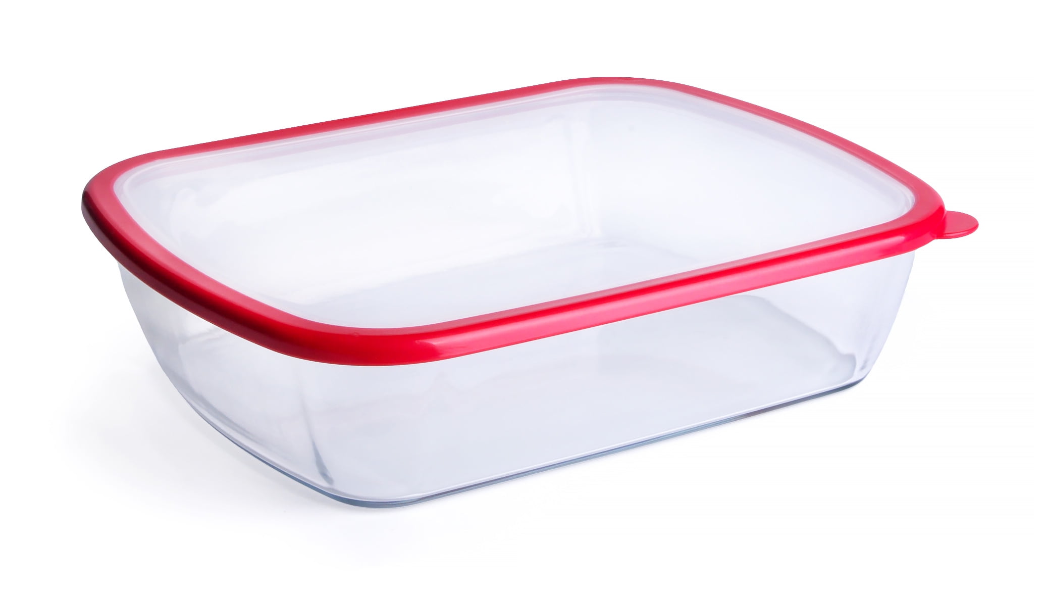 Rectangular Tempered Glass Food Storage Container - 3.0Liter - Walmart.com