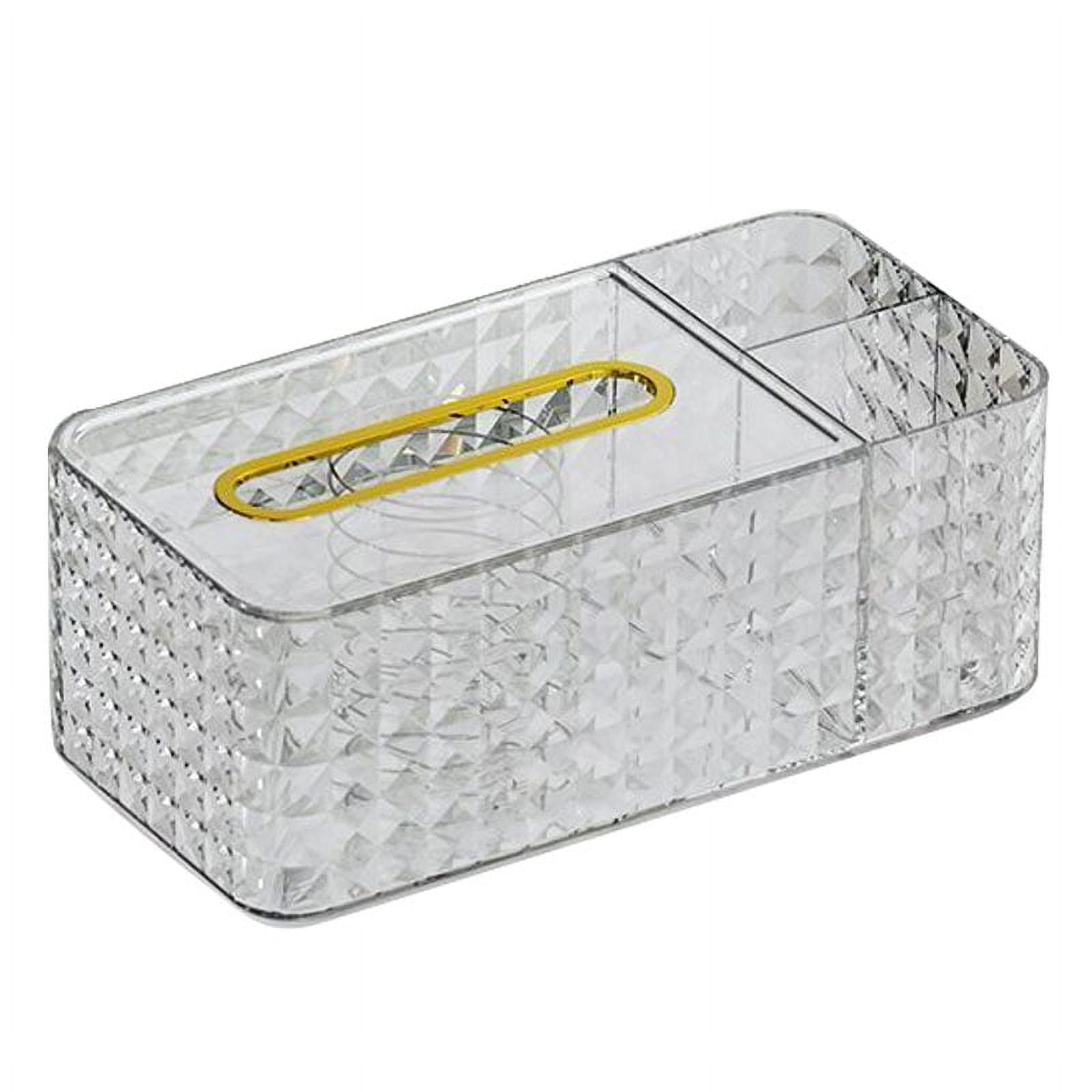 Rectangular Tissue Box Cover, Plastic Transparent Rhombus Texture ...
