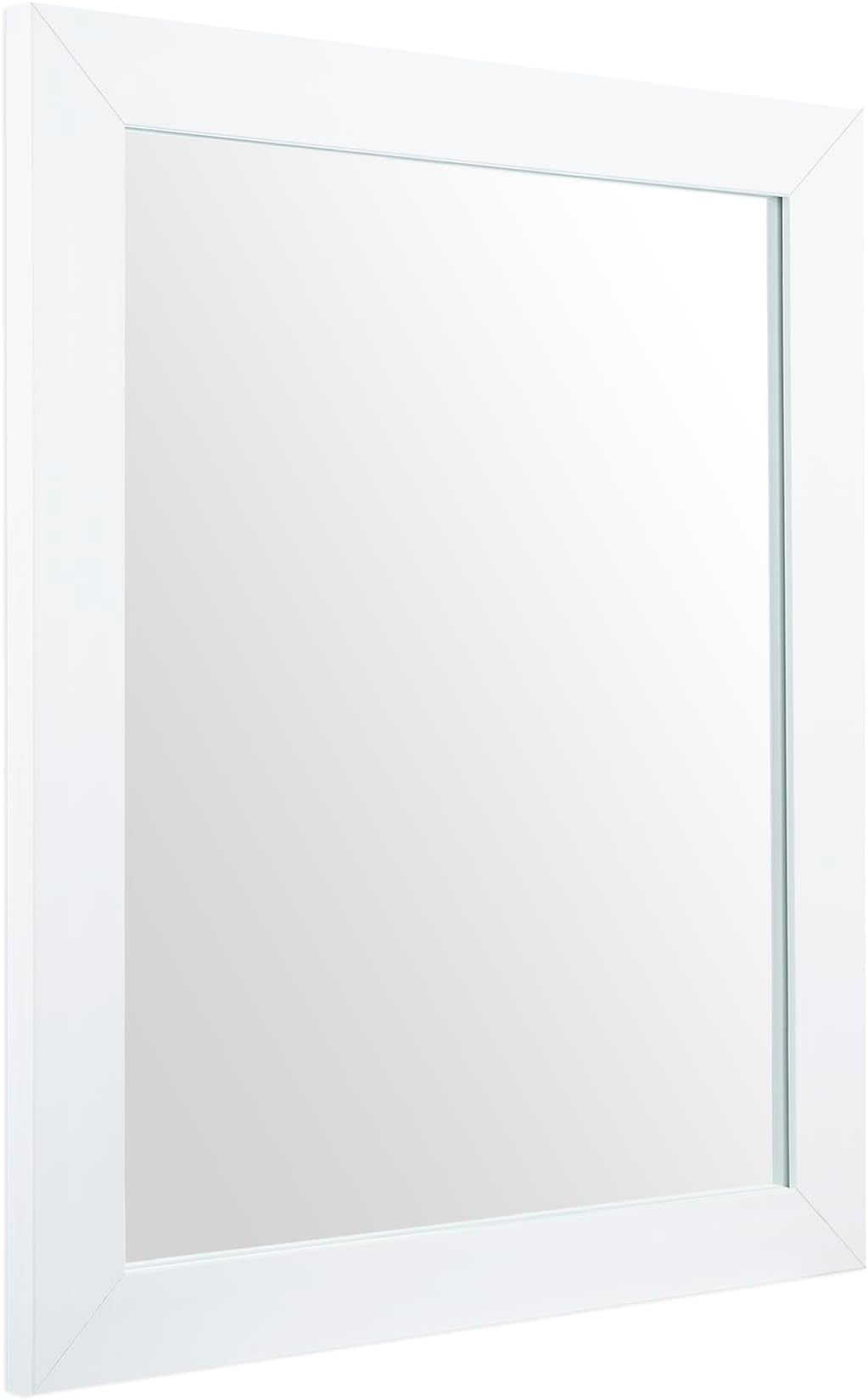 Rectangular Wall Mirror 16" x 20" for Bathroom, , Entryway, Room, White ...