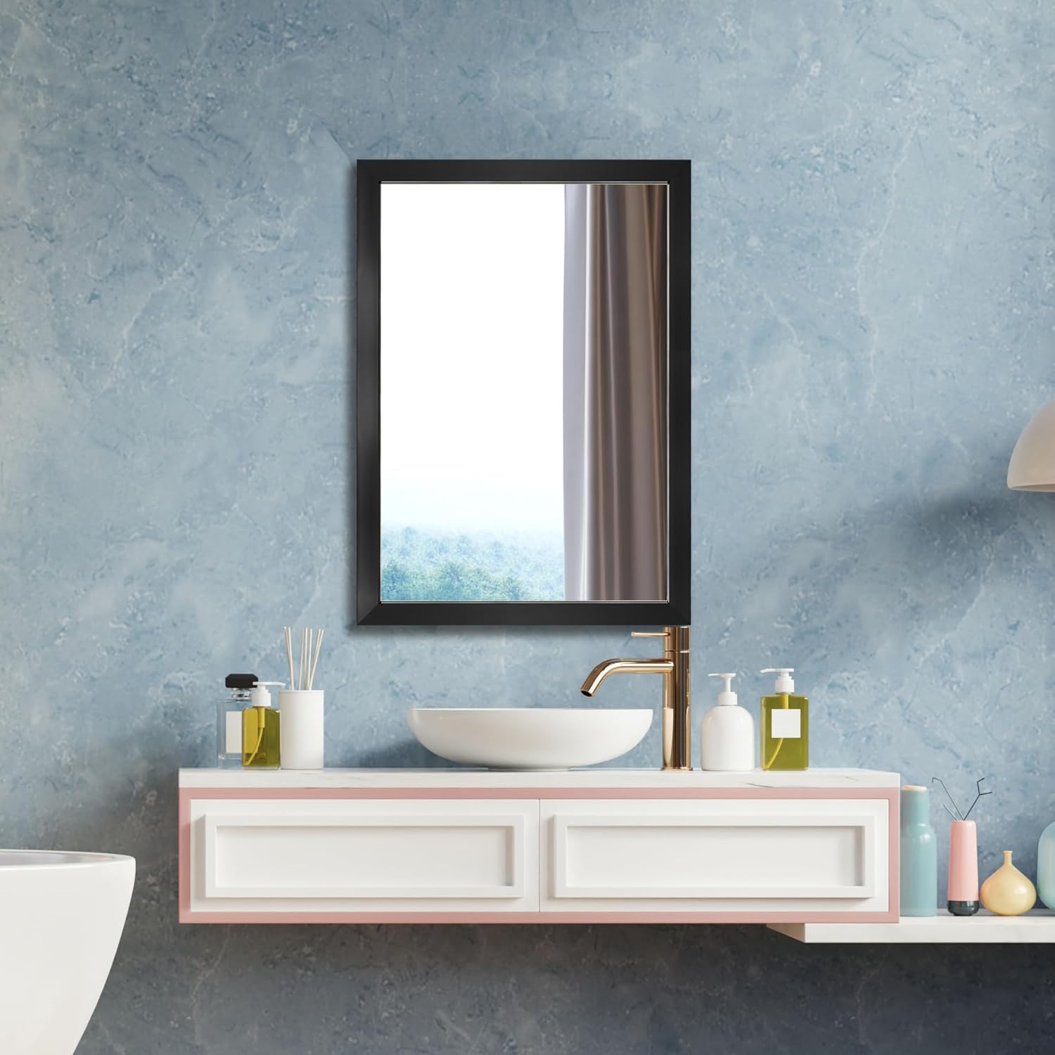 Rectangular Wall Mirror 20" x 28" for Bathroom, Bedroom, Entryway ...