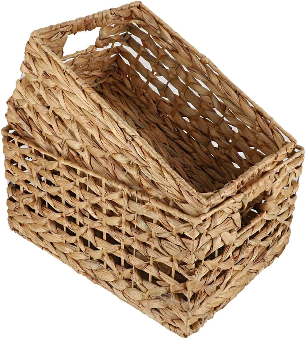 Rectangular Water Hyacinth Storage Basket, Wicker Baskets for ...