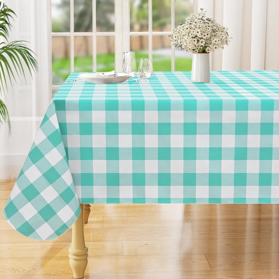 Rectangular Waterproof Vinyl Tablecloth, Flannel Backed Wipeable ...