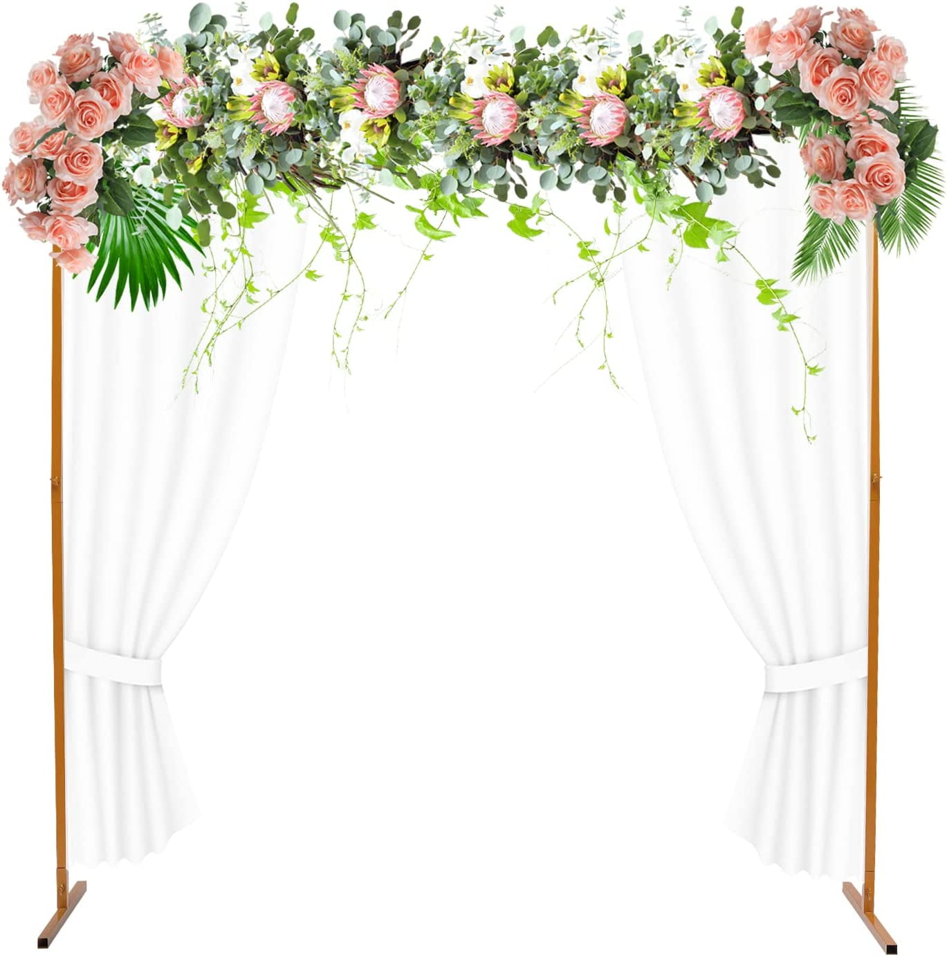 Rectangular Wedding Arch, Metal Square Backdrop Frame Stand for Wedding ...