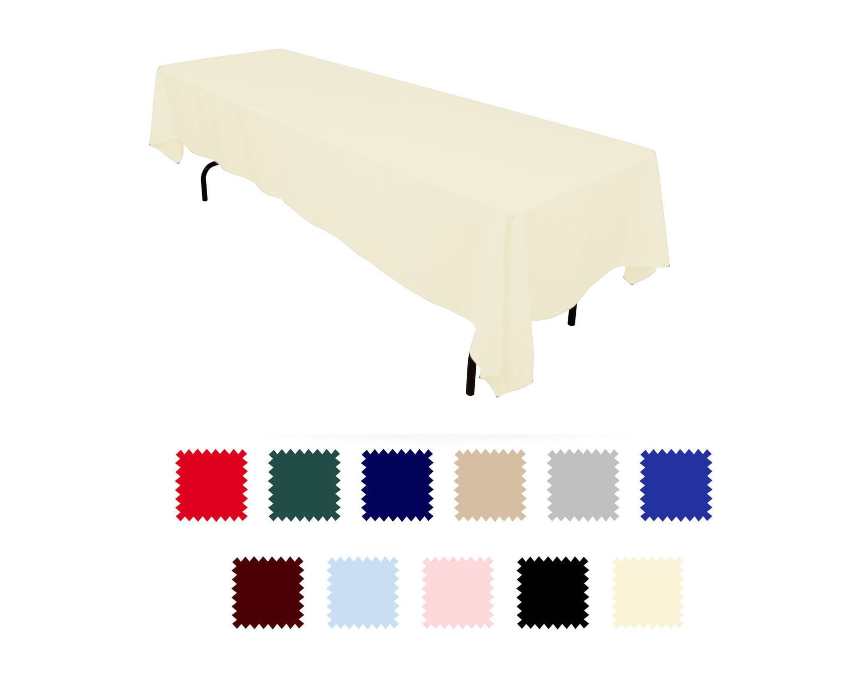 Rectangular Wedding Banquet Polyester Fabric Tablecloth (Many Colors ...