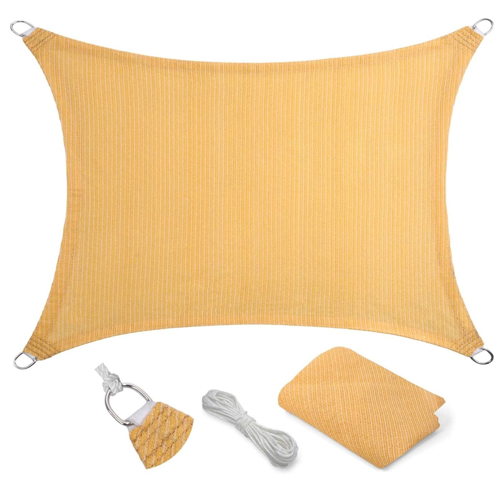 Rectangular Wheat 4' X 17' Sun Shade Sail UV-Blocking Outdoor Shade for ...