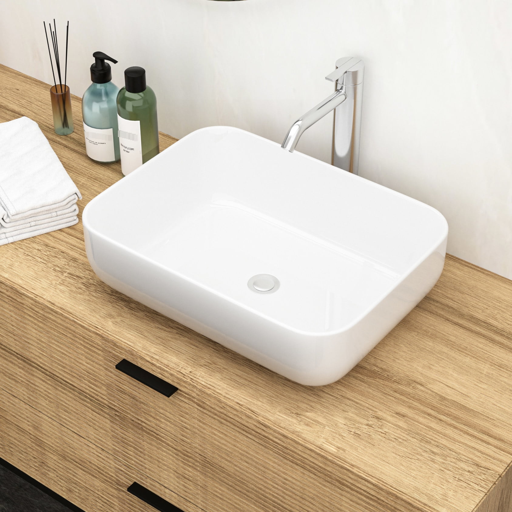 Rectangular White Ceramic | Indoor and Outdoor Use | Acid-Resistant ...