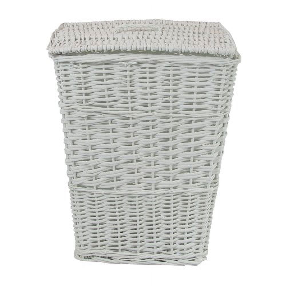 Rectangular Willow Hamper - White - Walmart.com