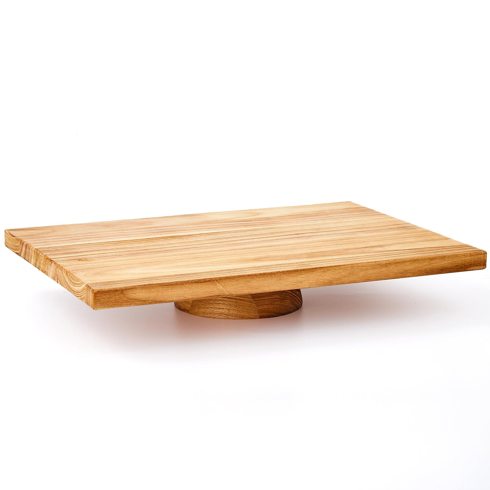 Rectangular Wood Cake Stand, Rustic Square Cake Dessert Platter, Tall ...