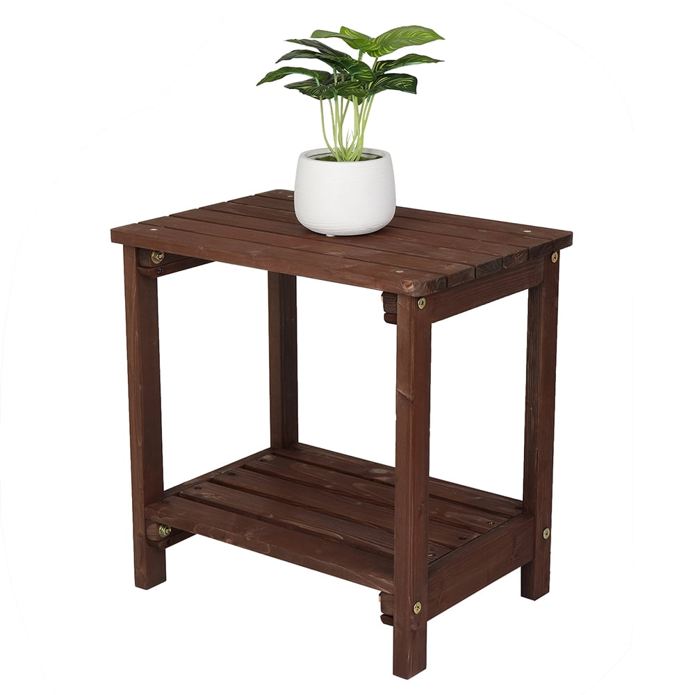 Rectangular Wood Side Table Light Brown 20in*14in*20in - Walmart.com