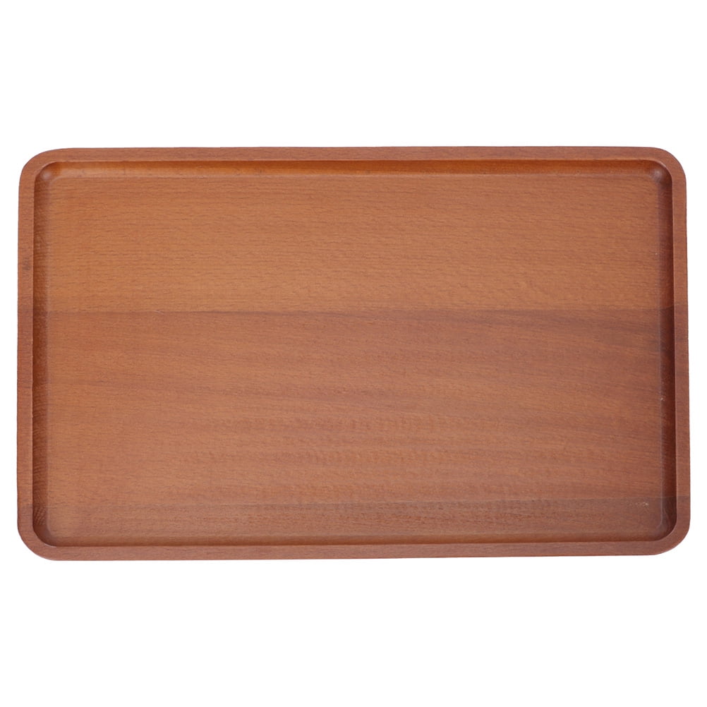 Rectangular Wooden Plate Natural Rectangle Tray Party Trays Fruit Dish ...