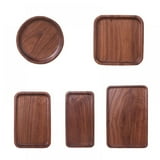 Rectangular Wooden Plates Black Walnut Wood Tray Cake Snack Plate ...