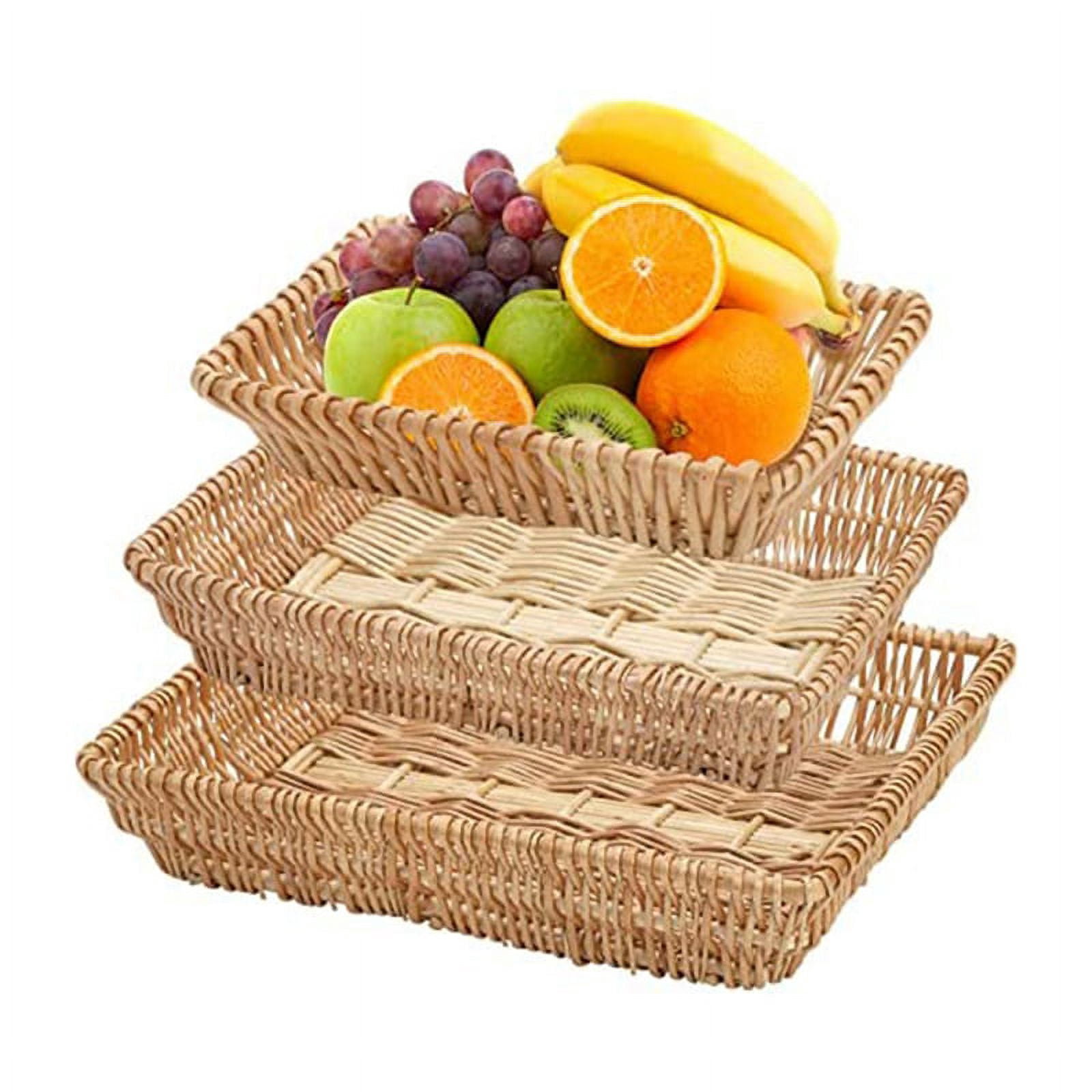 Rectangular Woven Fruit Baskets,for Snacks,Fruits,Etc - Walmart.com