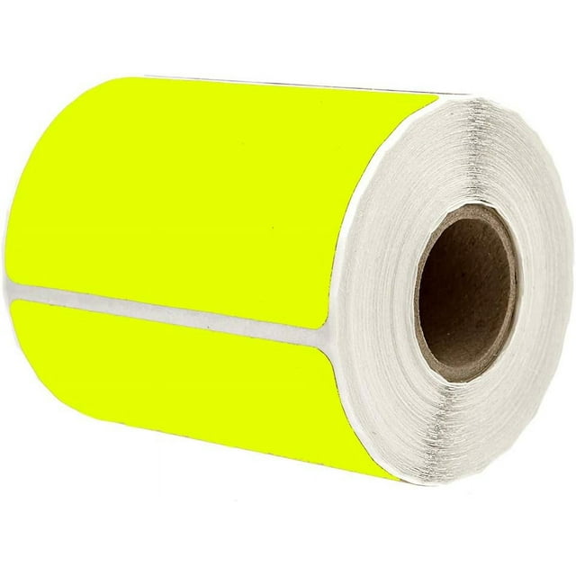 Rectangular Yellow Color Coding Label Stickers 2x3inch Rectangle Label for Office School ...