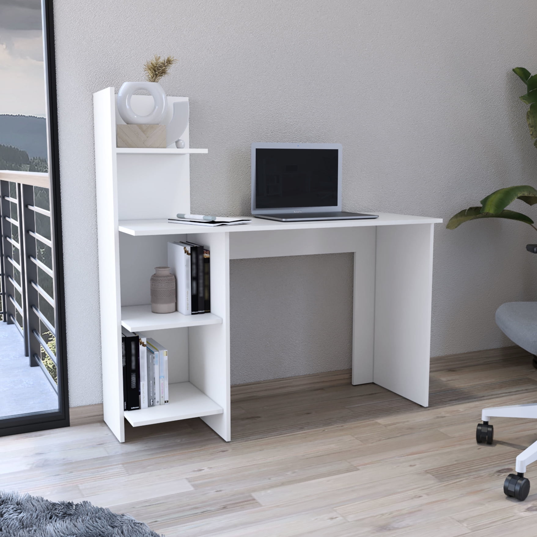 Rectangular computer desk / Office setup / Amazing color combos ...