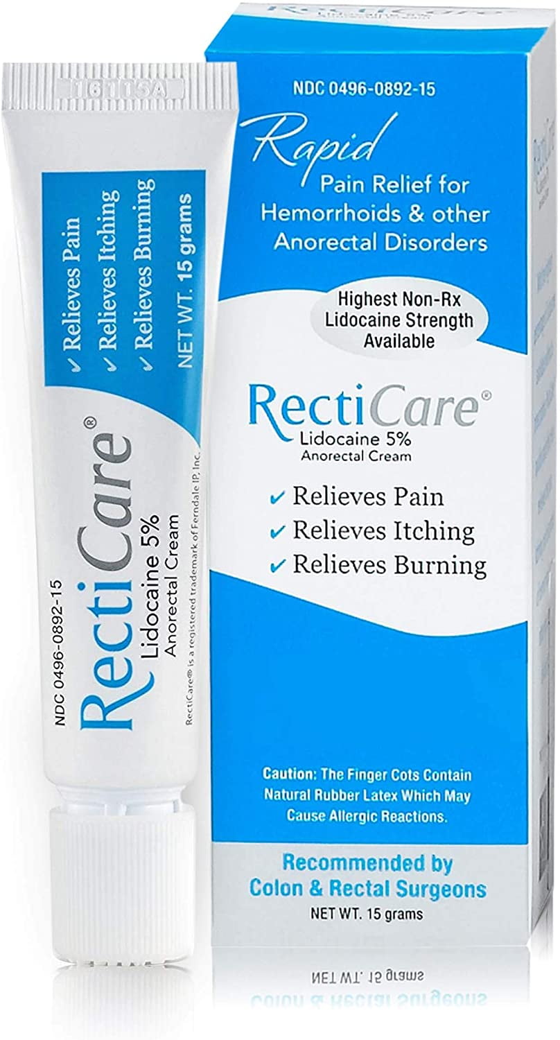 RectiCare Anorectal Lidocaine 5% Cream, 15g - Walmart.com