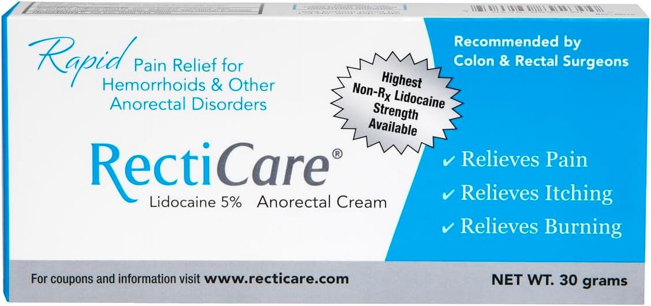 RectiCare Extra Strength Anorectal Cream: 5% Lidocaine - Fast Relief ...
