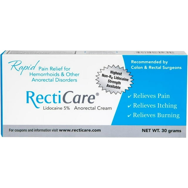 RectiCare Extra Strength Anorectal Cream: 5% Lidocaine - Fast Relief ...