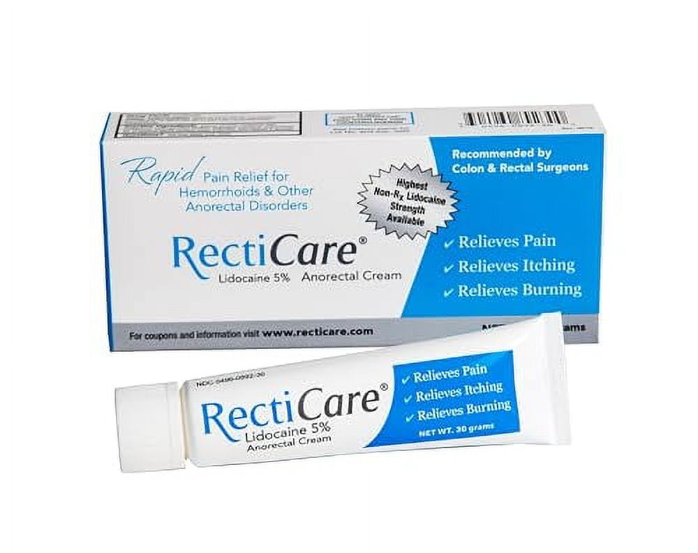 RectiCare Anorectal Lidocaine 5% Cream: Topical Numbing Cream for ...