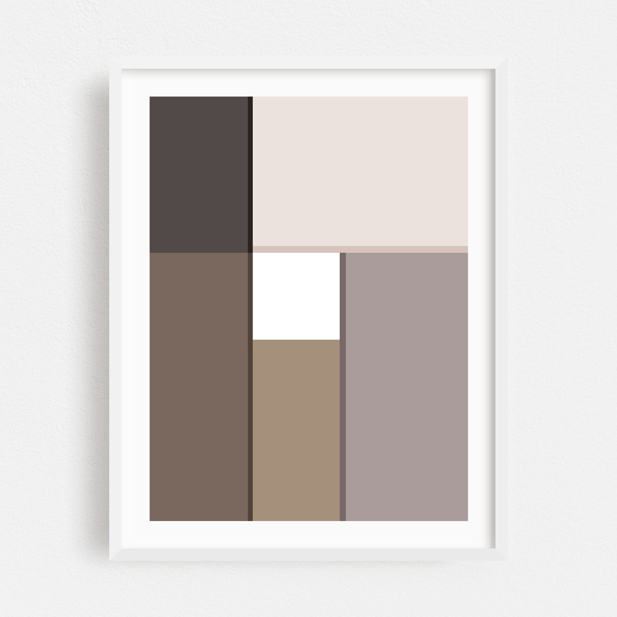 Rectilinear Abstract Browns Creams White B - Digital Art Abstract ...