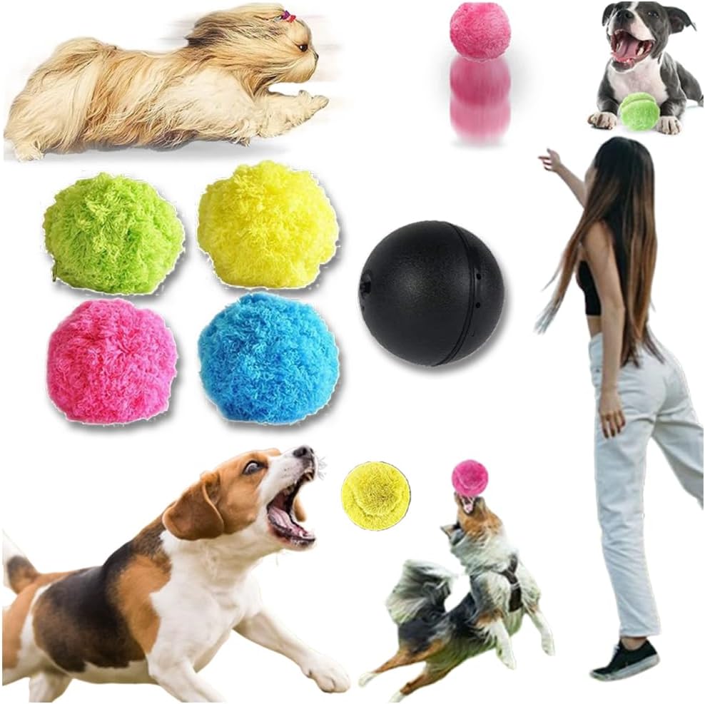Rectionrae Active Rolling Ball, Anti-Anxiety Automatic Moving Dog Ball ...